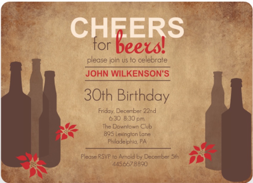 39 30Th Birthday Invitations For Him Pics Free Invitation Template