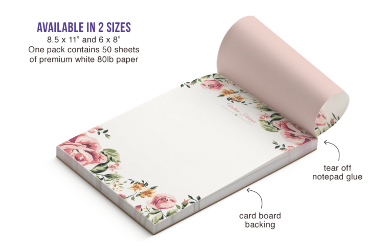 New Create Your Own Custom Notepads PurpleTrail Stationery