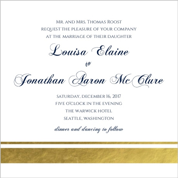 Wedding Invitation Wording One Set Of Parents Hosting